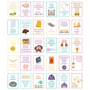 Ramadan Good Deed Cards for Kids Printable Islamic Activity 30 Daily ...