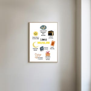 I Am A Muslim Islamic Wall Art Printable Kids Educational Islamic ...
