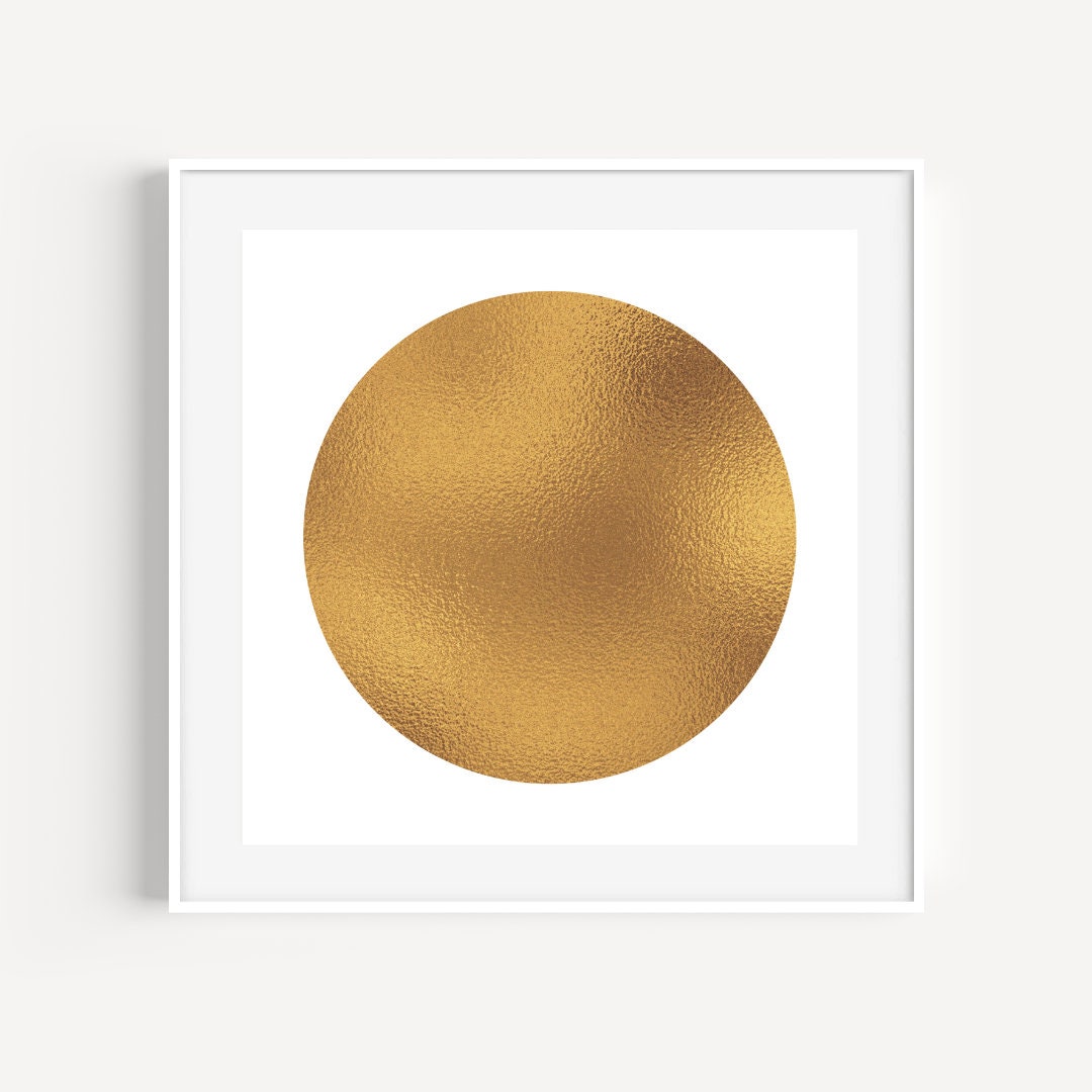 Minimalist Gold Full Moon Wall Art Print Modern Printable Wall Art ...