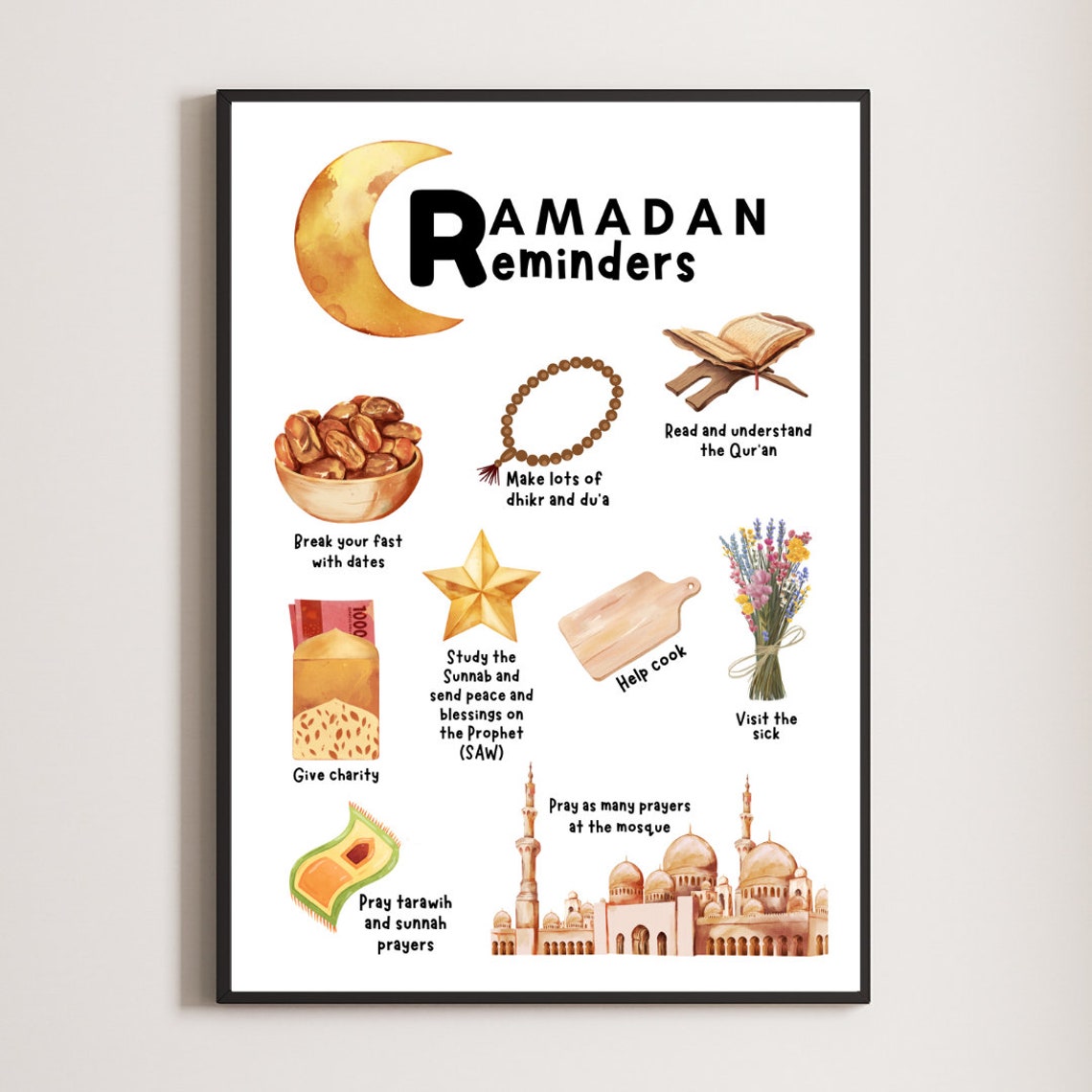 Kids Ramadan Bundle, Kids Ramadan Posters, Ramadan Print, Islamic Wall ...