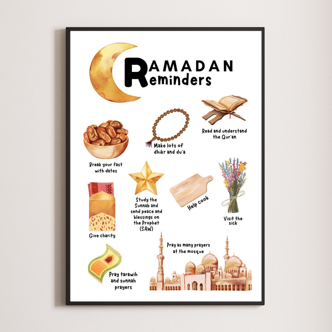 Kids Ramadan Bundle, Kids Ramadan Posters, Ramadan Print, Islamic Wall ...