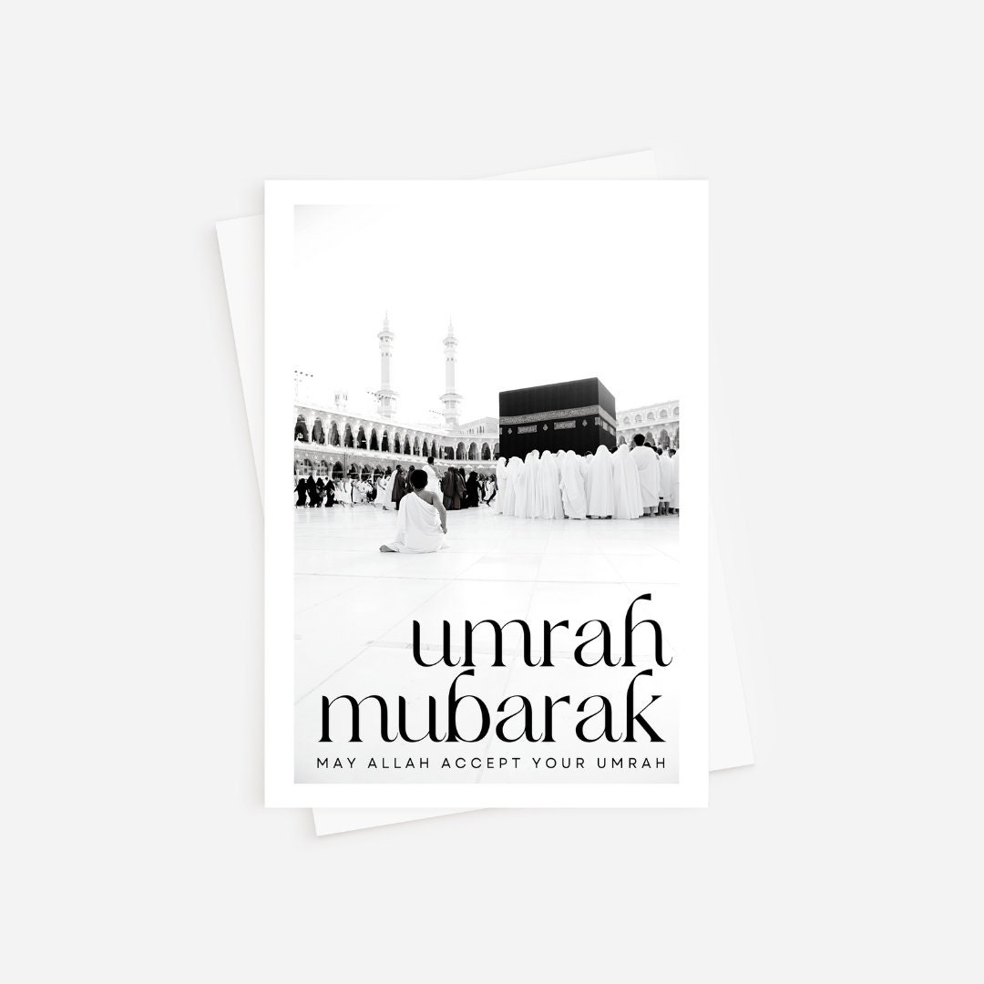 Umrah Mubarak Card Printable Umrah Gift Umrah Mabrook Umrah ...