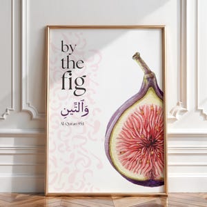 Fig and Olive Islamic Wall Art Set Arabic English Quran Verse Modern ...