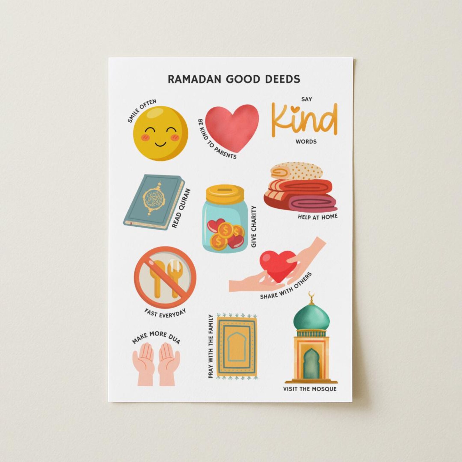 Ramadan Good Deeds Chart Printable Kids Ramadan Activities Islamic ...