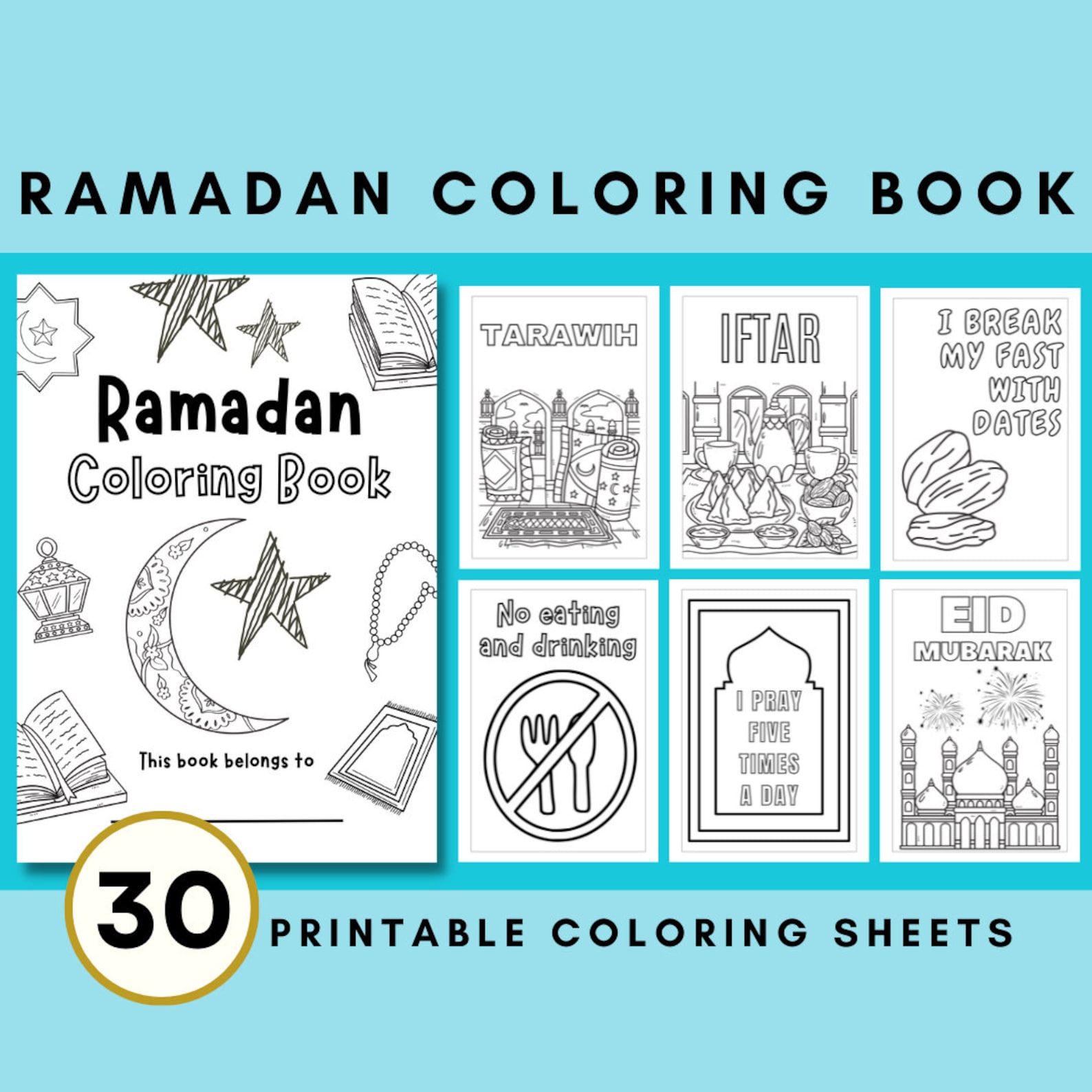 Kids Ramadan Coloring Book Printable Ramadan Printable, Ramadan ...
