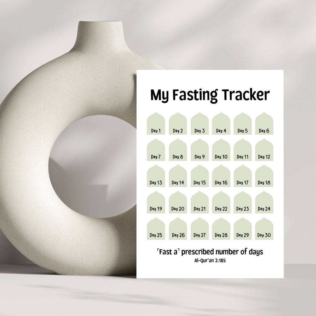 Kids Ramadan Fasting Tracker Printable Ramadan Art, Ramadan Print ...