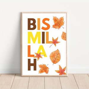Bismillah and Alhamdulillah Kids Digital Printable Set | Winter & Fall ...