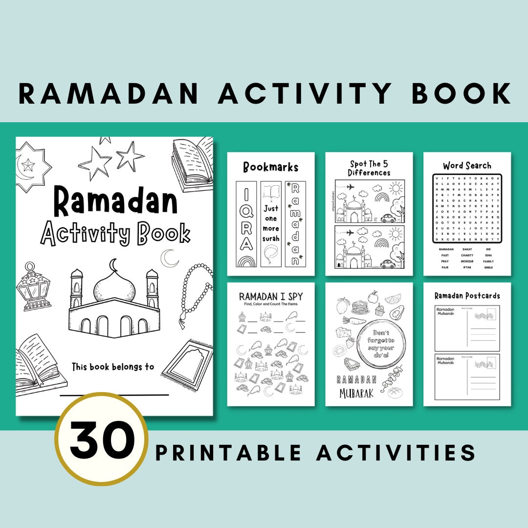 Ramadan Activity Book Printable for Kids 30 Fun Islamic Activities ...