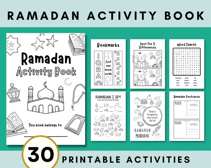 Ramadan Printable Table Mat for Kids, Ramadan Gift, Ramadan Craft ...