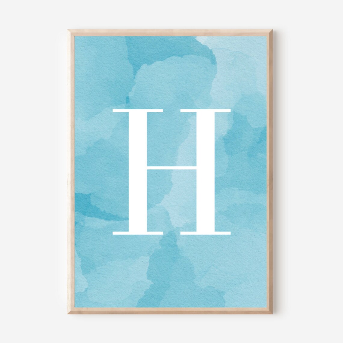 Custom Name Wall Art Set Initial Print Printable Name Sign ...