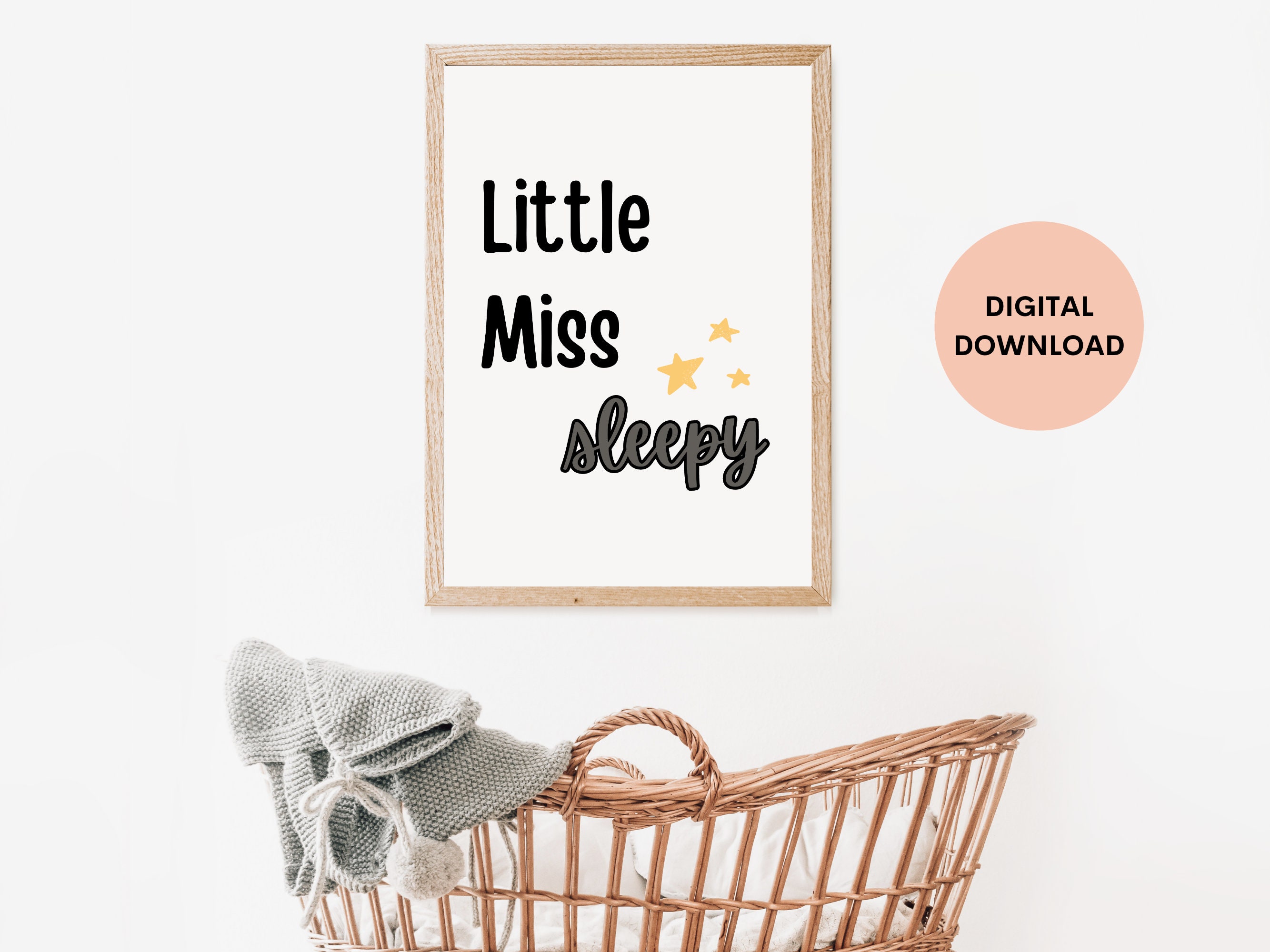 Little Miss Sleepy DIGITAL ART I Kids Room Wall Art Unique - Etsy