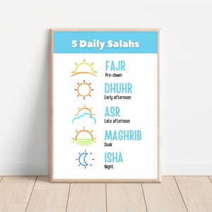 5 Daily Salahs Kids Digital Printable | Fun & Educational Islamic ...