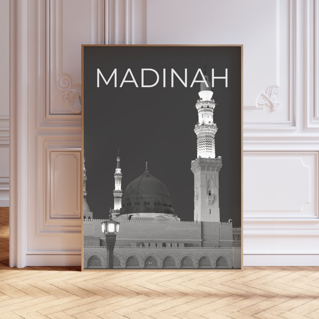 Mosque Art Print Madinah Art Masjid an Nabawi Photo Prophet's Mosque ...