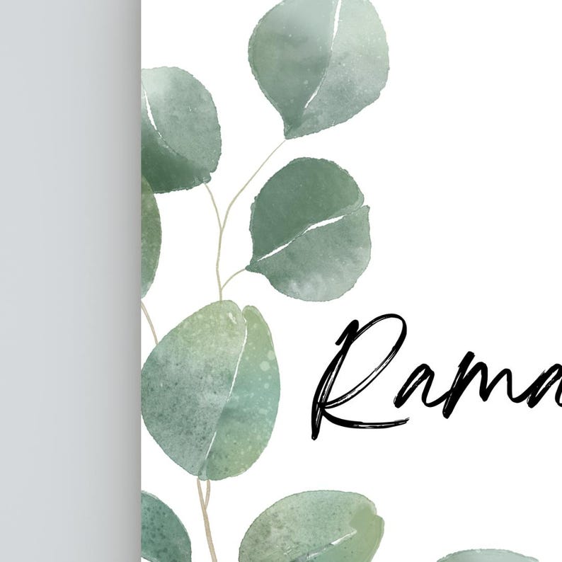 Ramadan Wall Art Set Islamic Botanical Prints Muslim Home Decor Ramadan ...