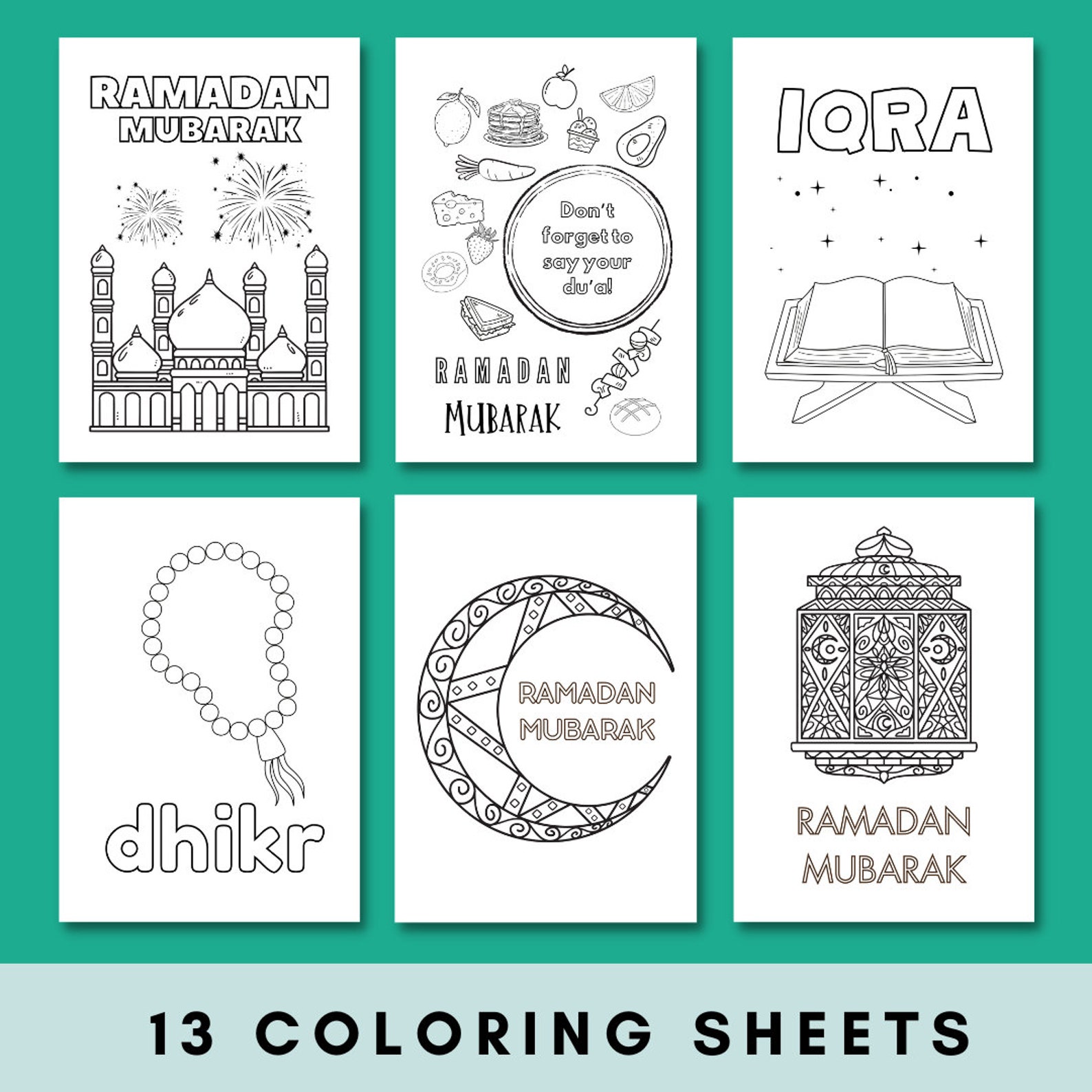 Ramadan Activity Book Printable for Kids 30 Fun Islamic Activities ...