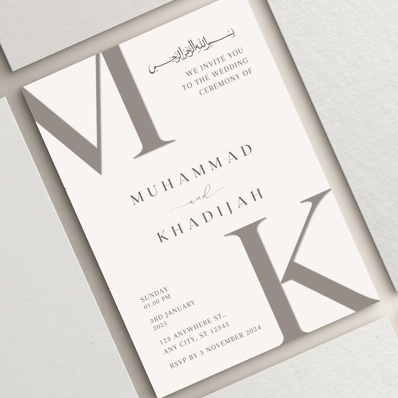 Islamic Walima Invitation Card - Etsy