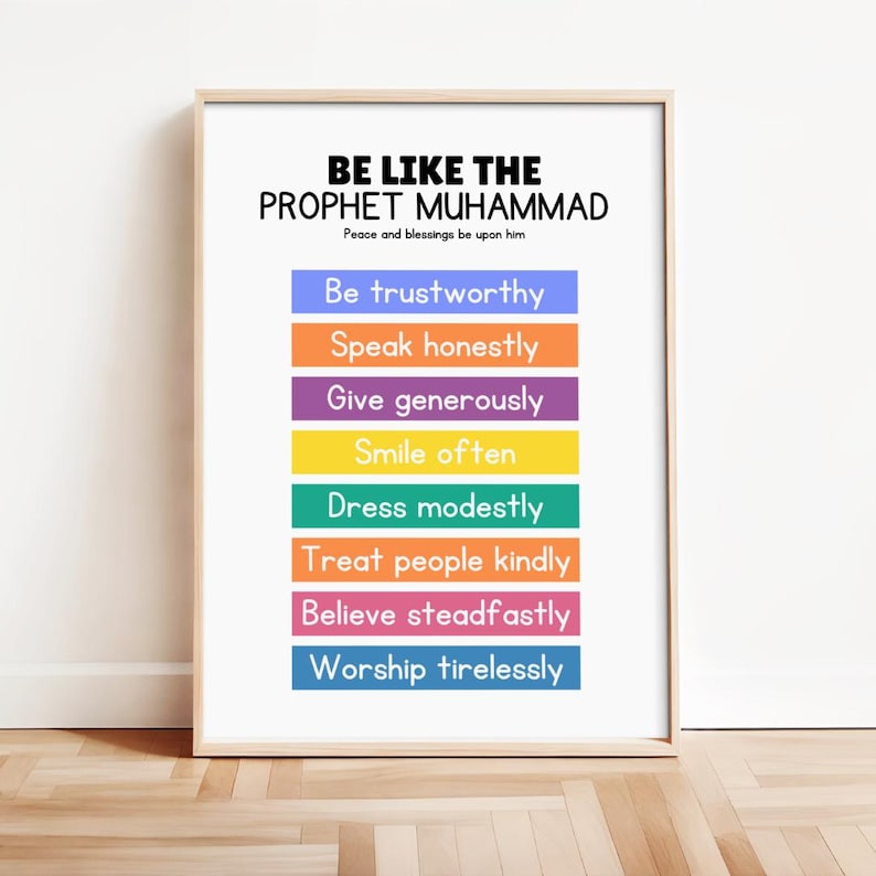 Be Like Prophet Muhammad Islamic Kids Wall Art Digital Download ...