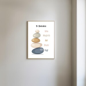 5 Daily Salahs Kids Digital Printable Educational Islamic Wall Art for ...