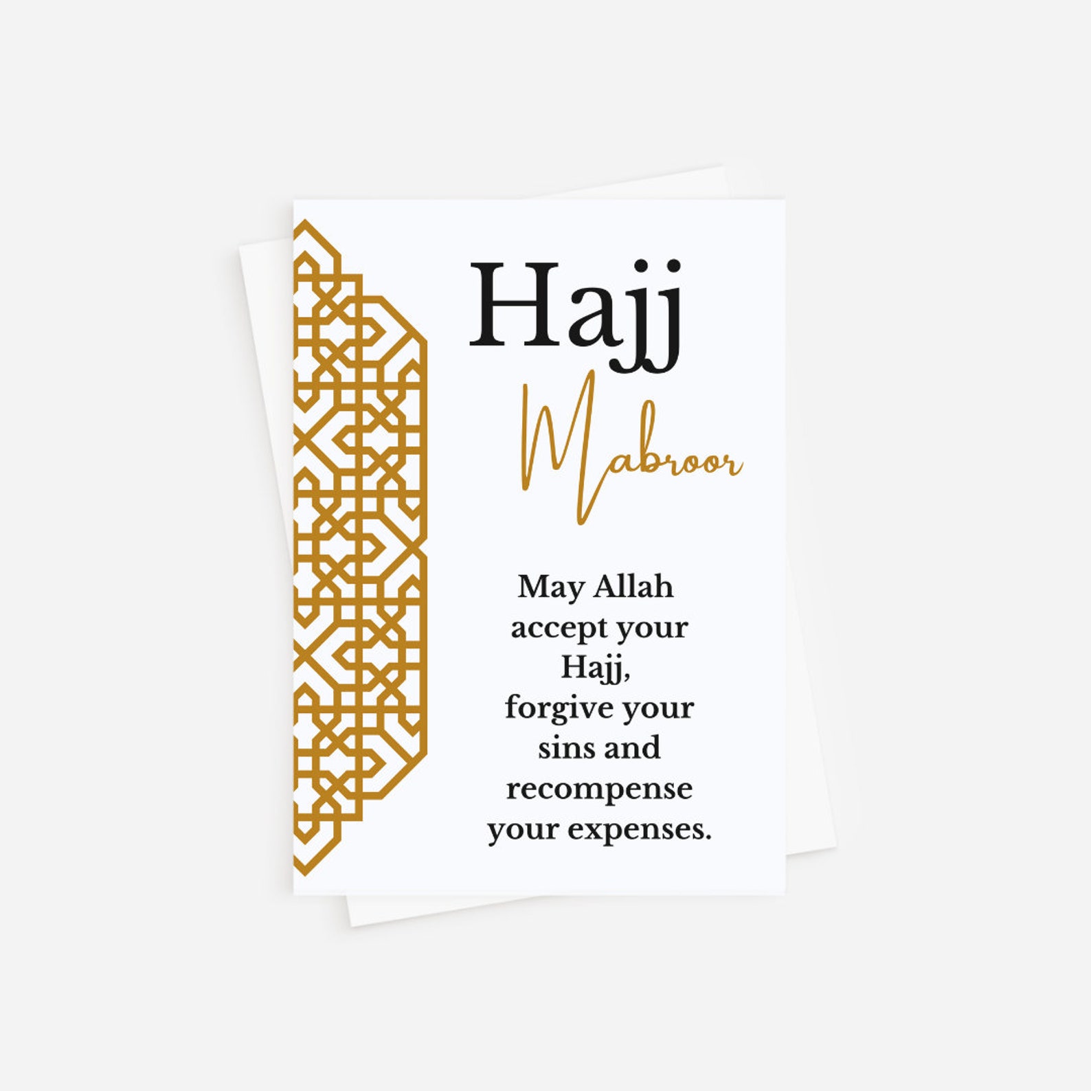 Hajj Mabroor Card Printable Hajj Mubarak Decoration Islamic Wall Art ...