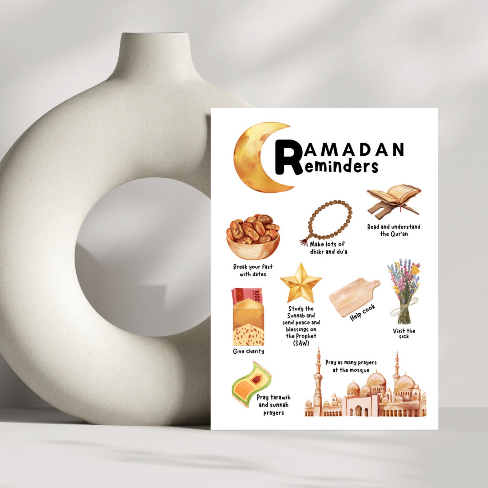 Kids Ramadan Bundle, Kids Ramadan Posters, Ramadan Print, Islamic Wall ...