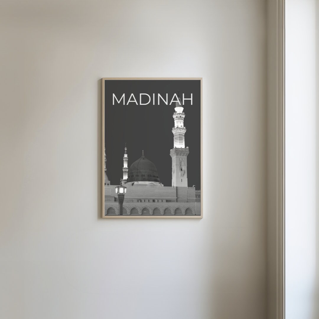 Mosque Art Print Madinah Art Masjid an Nabawi Photo Prophet's Mosque ...
