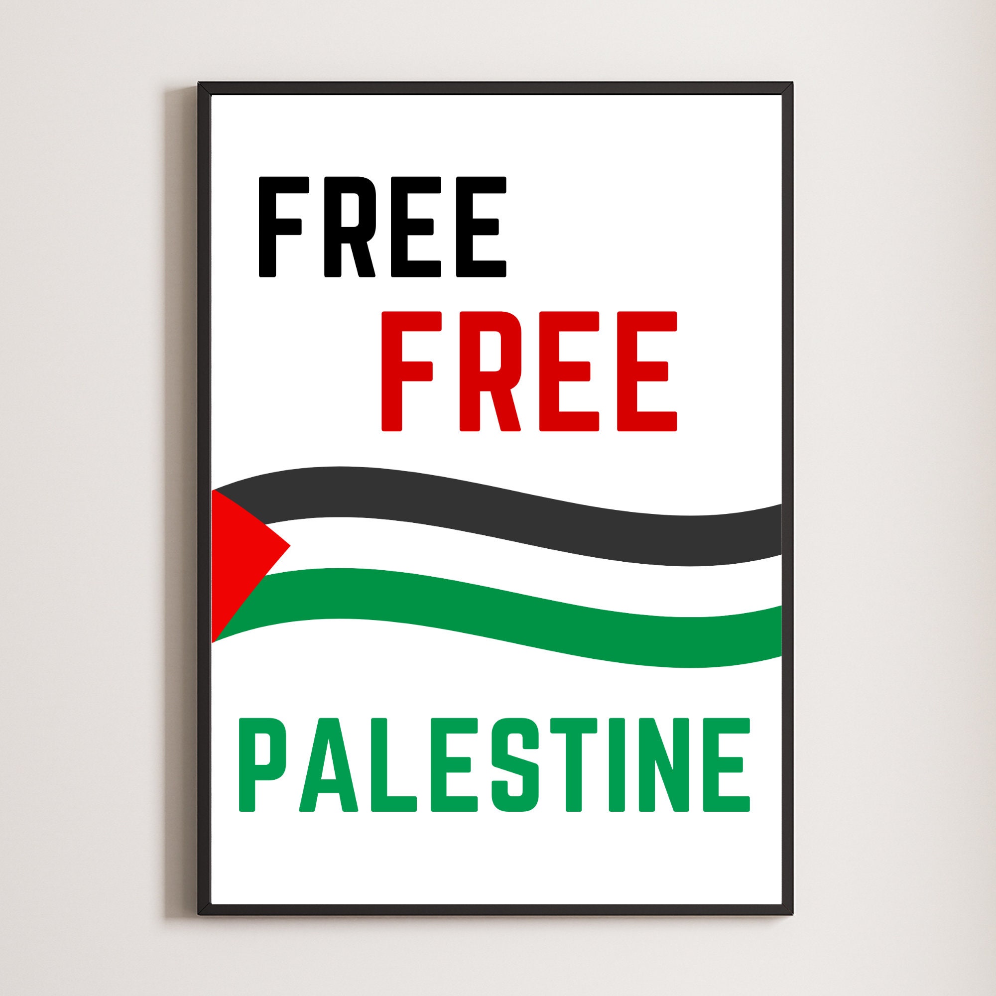 Free Free Palestine Poster Palestine Protest Poster Palestine Wall Art ...