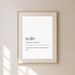 Muslim Wife Definition Printable Islamic Wall Art Minimalist Wife ...