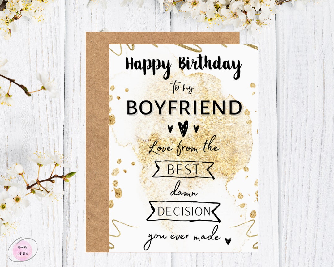 Boyfriend Birthday Card Happy Birthday Boyfriend Funny Card for ...