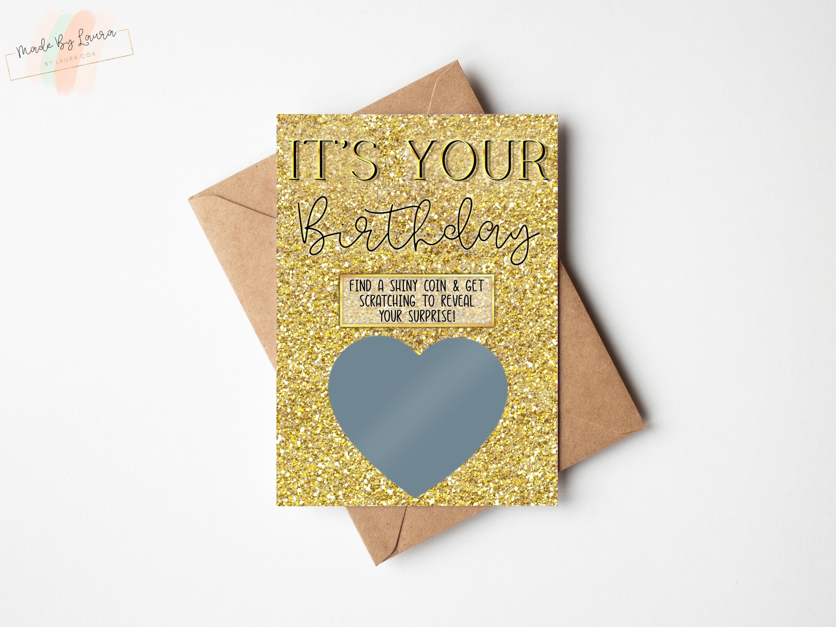 Birthday Scratch off Reveal Personalised Card Surprise Scratch off ...