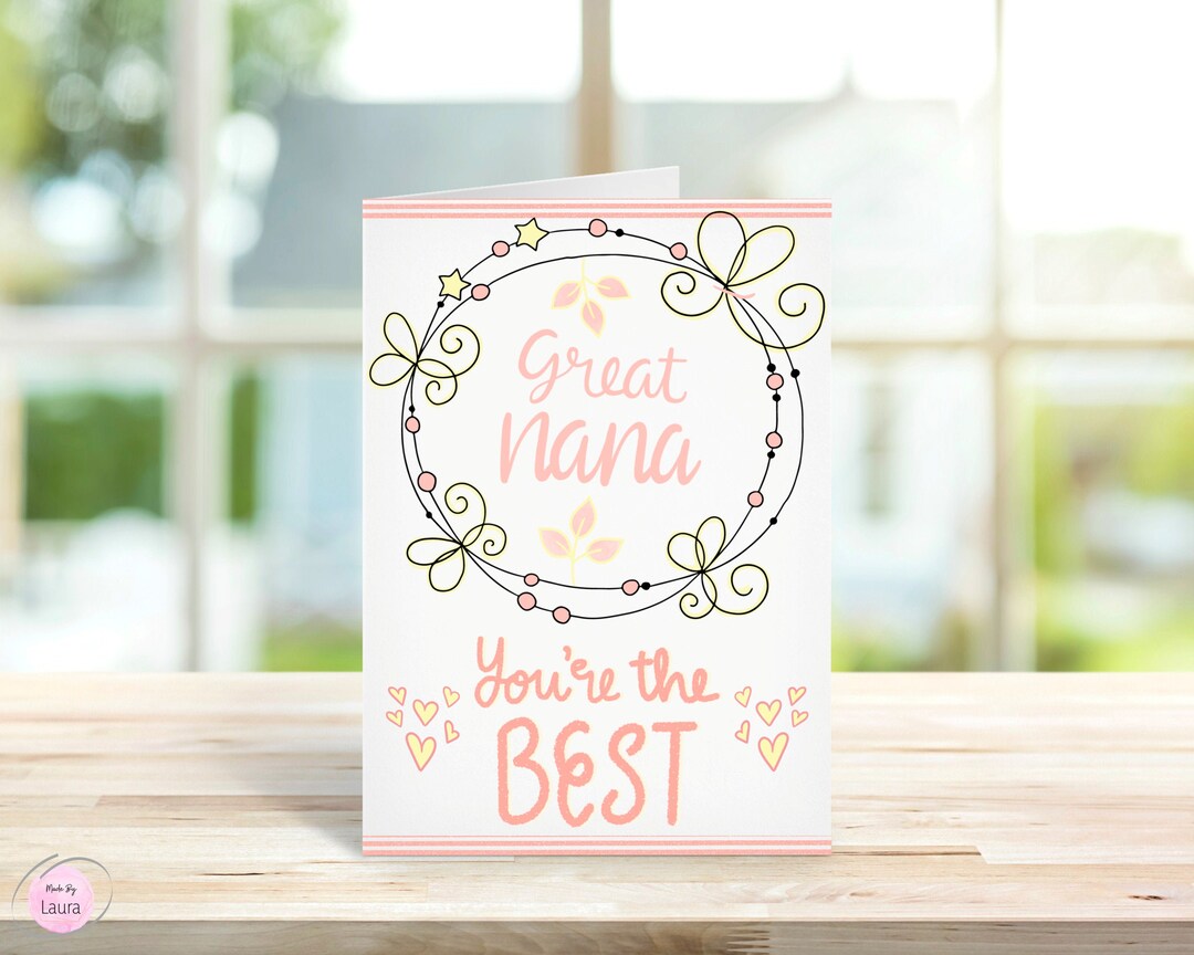 Great-nana You're the Best Birthday Card Sentimental Card for Great-nan ...