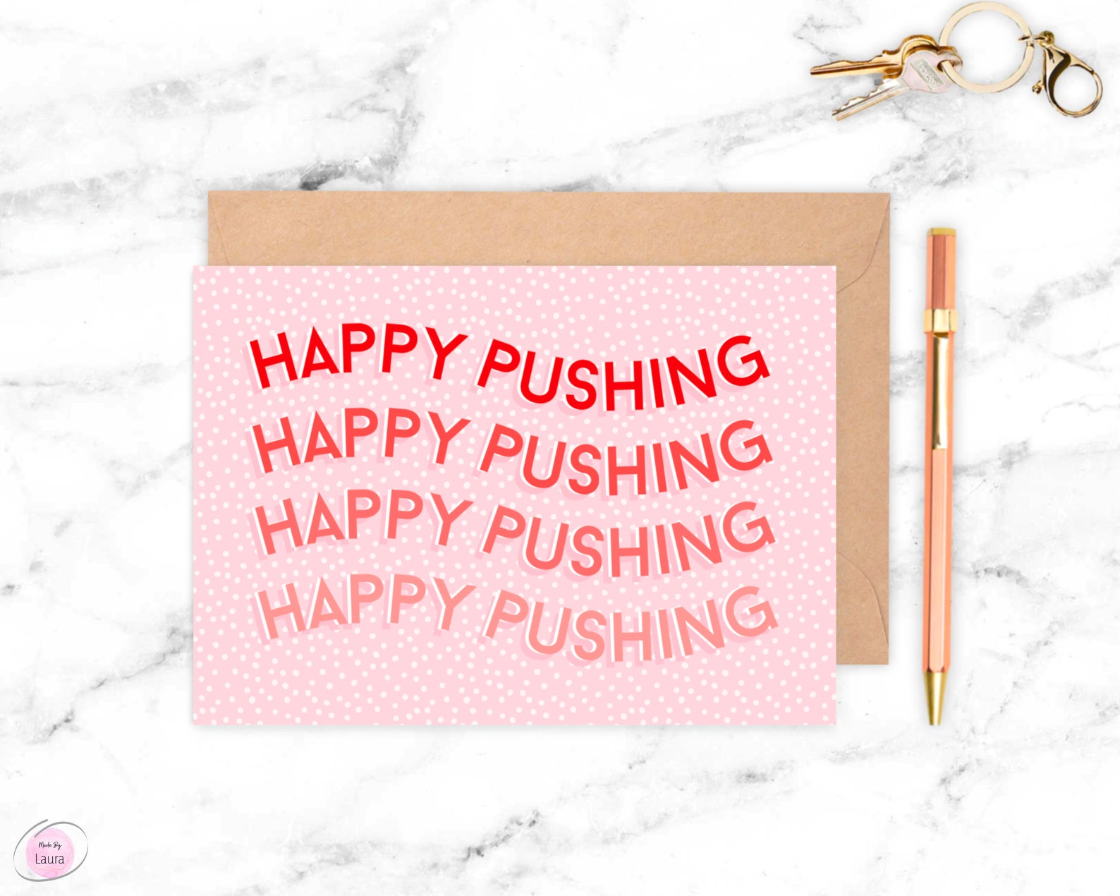 Happy Pushing Congratulations Pregnancy Baby Card Baby - Etsy