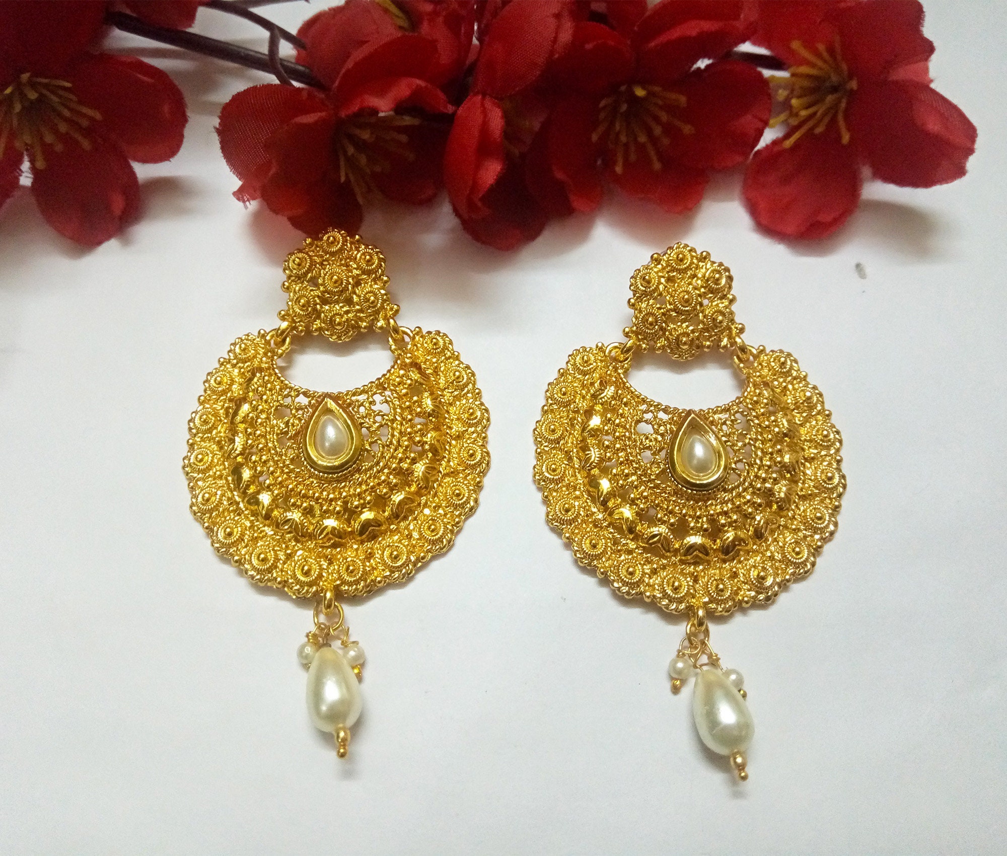 Tanishq chand bali designs gold store