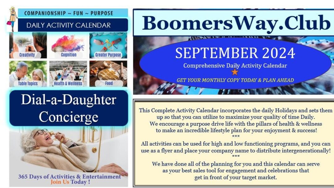 September 2024 Daily Activity Calendar - Etsy