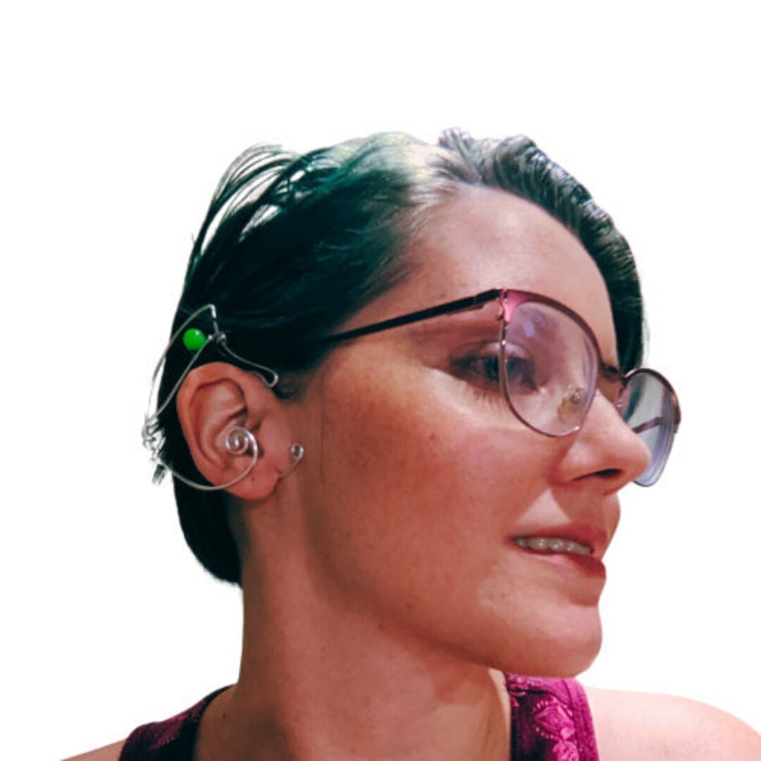 Pair of Customized Fae Ears Silver Slide Over Moon Shaped Ear Elf Ear ...