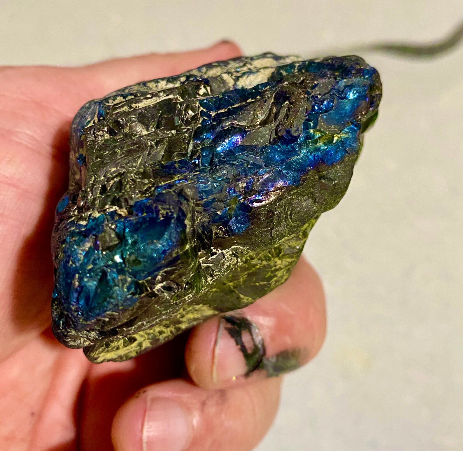 5 Jet Black Iridescent Metallic Natural Gem Stones Mineral Black Amber ...