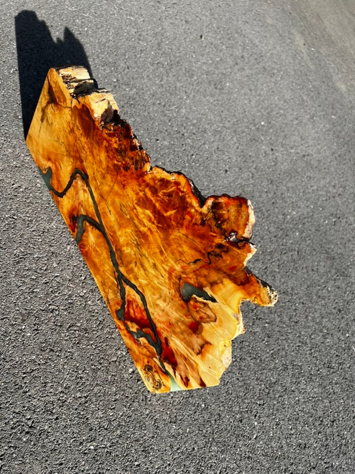 Box Elder Burl Wood and Epoxy Cutting Charcuterie Board - Etsy