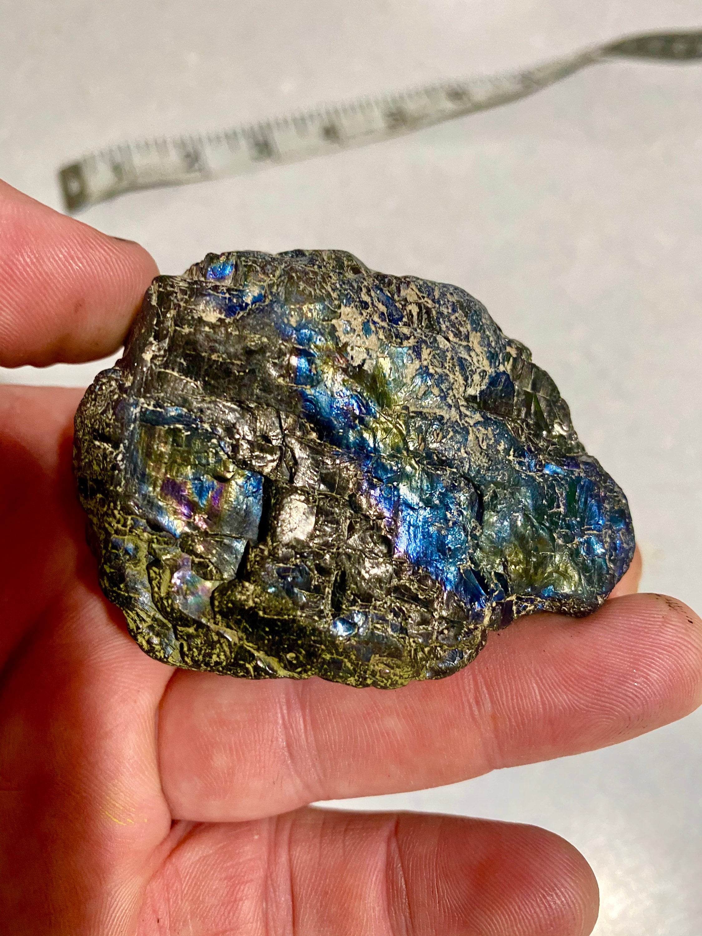 5 Jet Black Iridescent Metallic Natural Gem Stones Mineral Black Amber ...