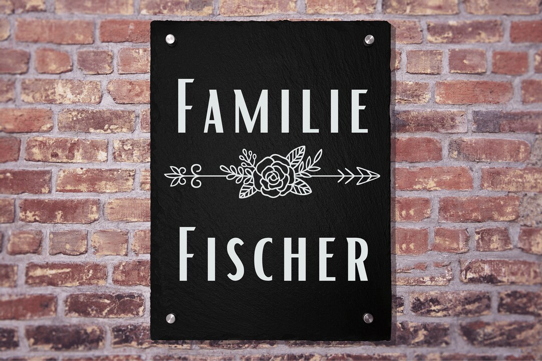 Custom Slate Door Sign 3 Sizes Laser Engraving Personalizable: Name ...