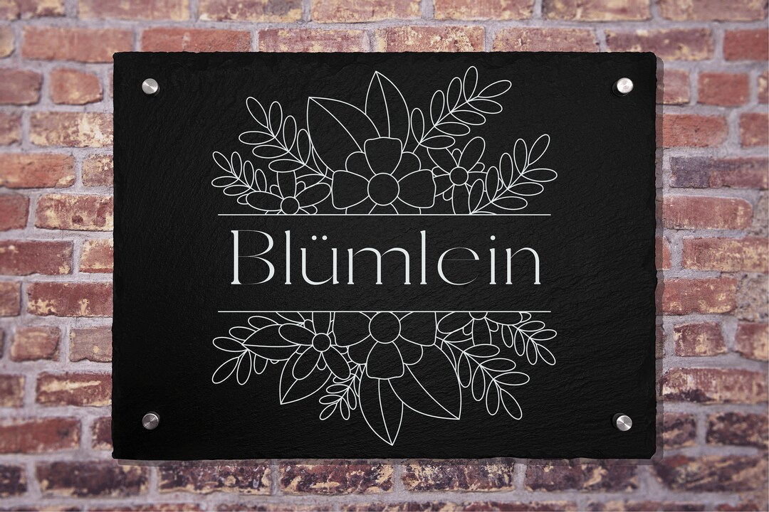 Custom Slate Door Sign 3 Sizes Laser Engraving Personalizable: Name ...