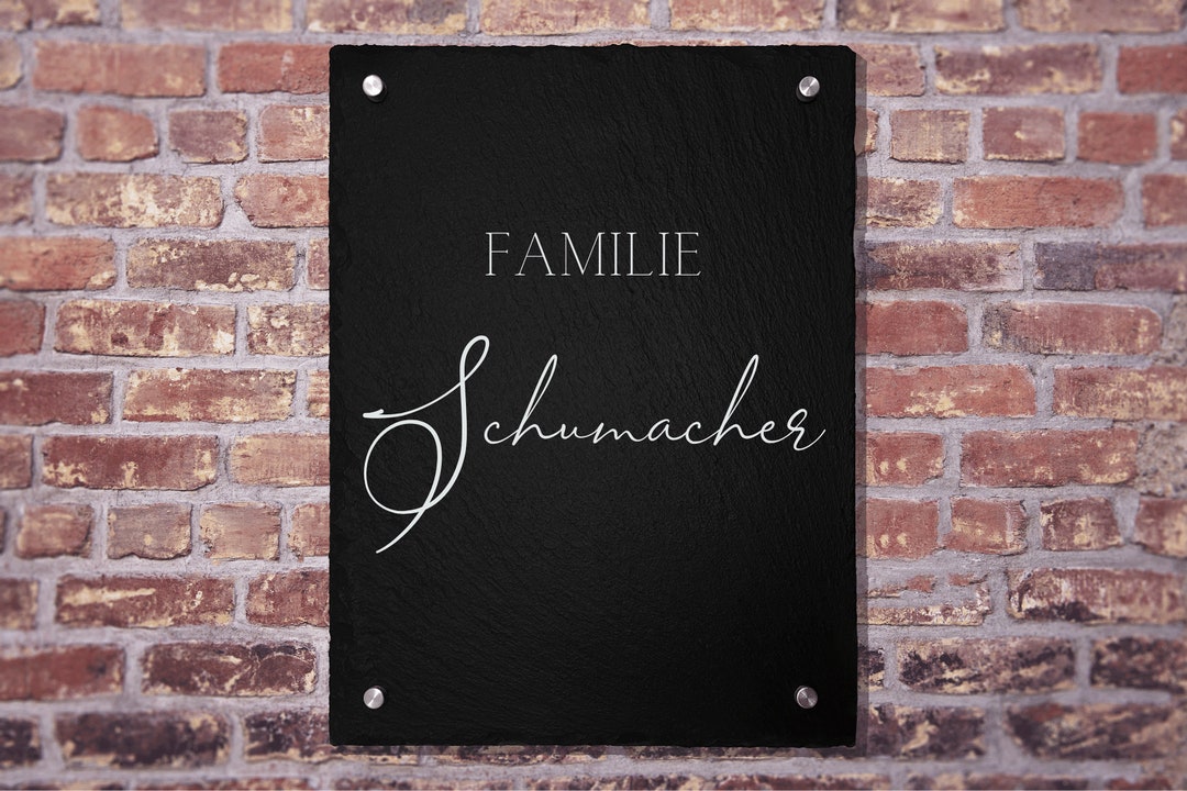 Custom Slate Door Sign 3 Sizes Laser Engraving Personalizable: Name ...