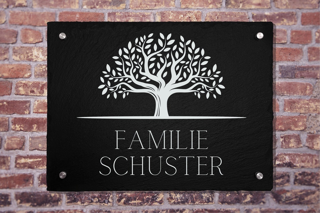 Custom Slate Door Sign 3 Sizes Laser Engraving Personalizable: Name ...