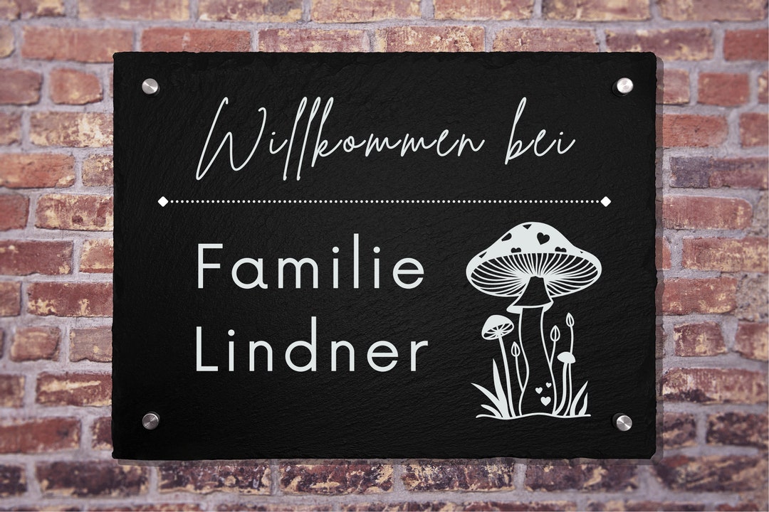 Custom Slate Door Sign 3 Sizes Laser Engraving Personalizable: Name ...