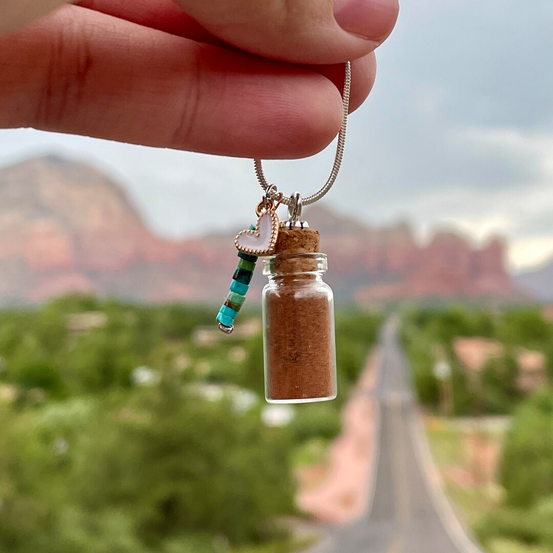 Sedona Sand Vial Pendant Necklace STYLE 5 With Crystals and Charms ...