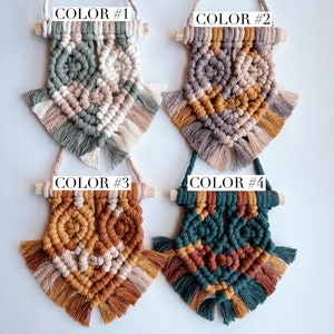 Small Macrame Wall Hanging Mini Multi-colored Boho Wall Hanging Modern ...