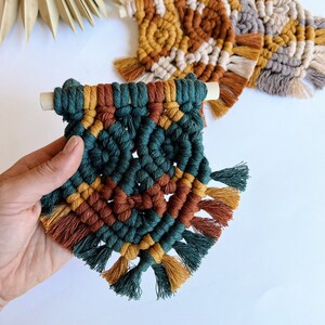 Small Macrame Wall Hanging Mini Multi-colored Boho Wall Hanging Modern ...