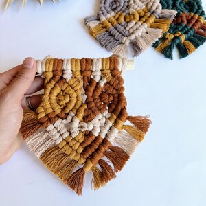 Small Macrame Wall Hanging Mini Multi-colored Boho Wall Hanging Modern ...