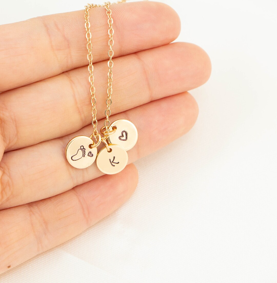 Personalized Initial Necklace, New Mum Gift, Baby Shower Jewelry - Etsy ...
