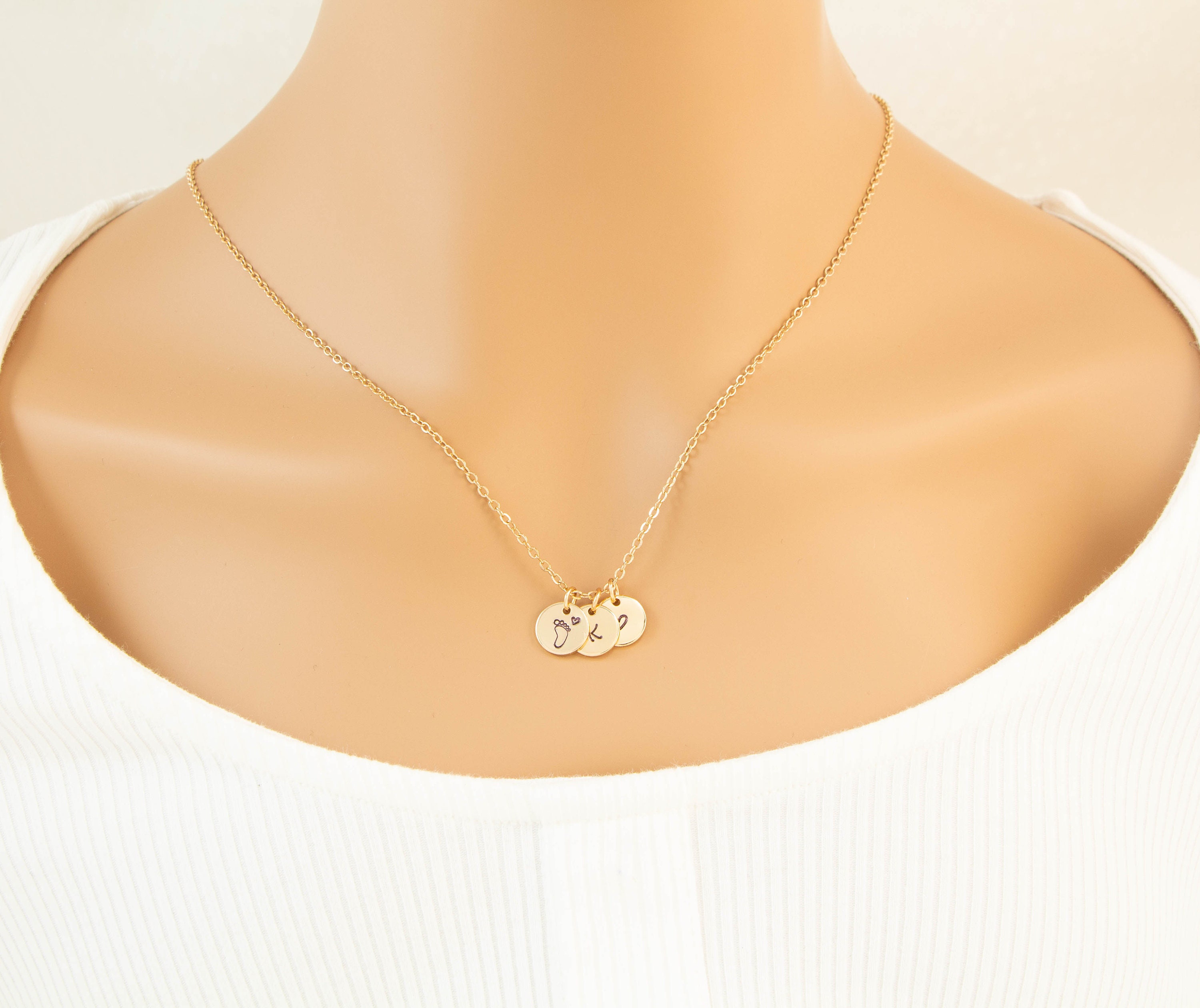 Personalized Initial Necklace, New Mum Gift, Baby Shower Jewelry - Etsy ...