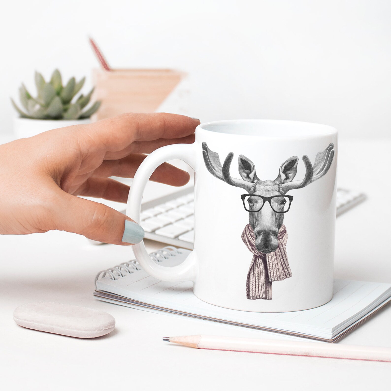 Moose Gift Moose Mug Moose Coffee Cup Moose Art | Etsy