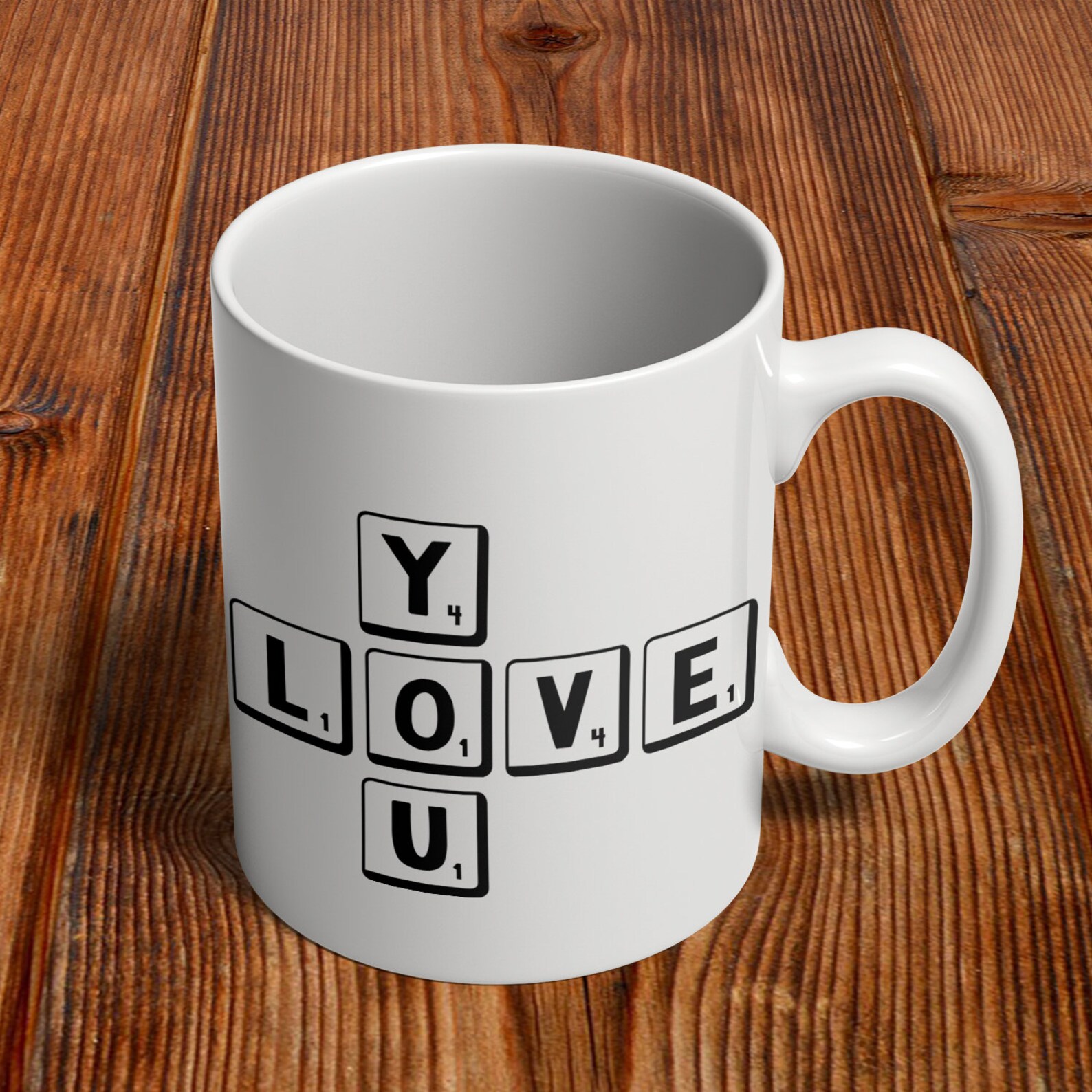 I Love You Mug Scrabble Gift Scrabble Mug Scrabble Coffee - Etsy